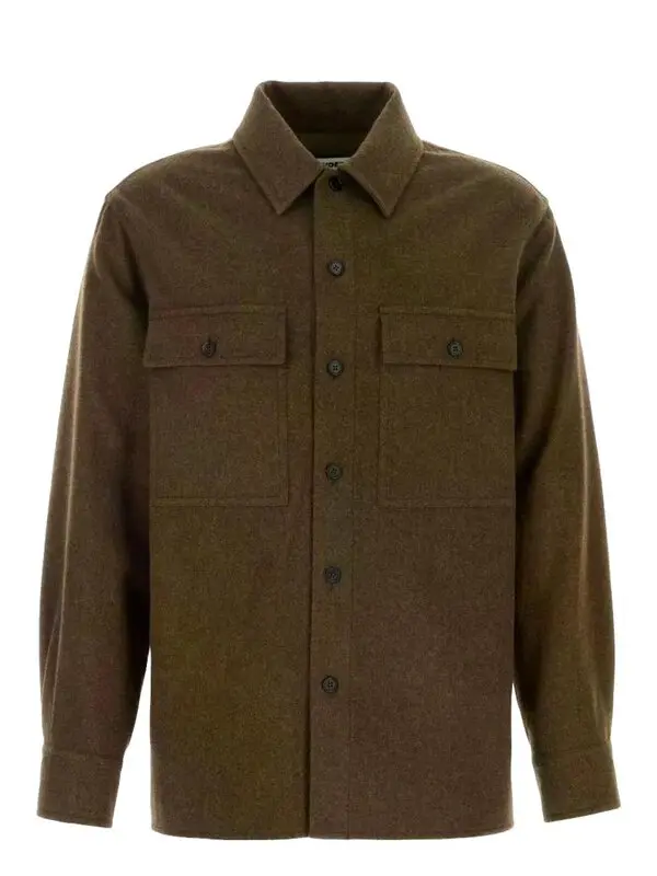 JIL SANDER Long-sleeve Button-up Shirt - Brown