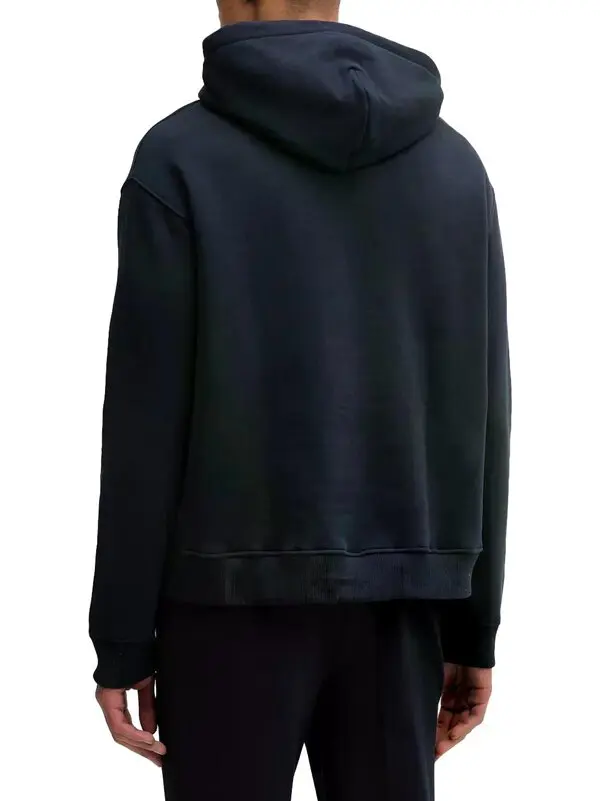 From Future Drawstring Hoodie With Heart Patch - Blue