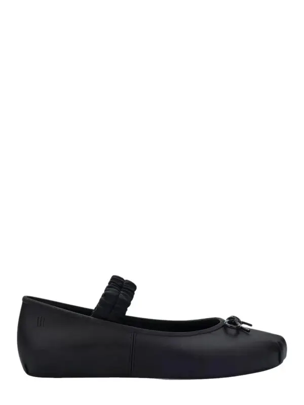 Melissa Sophie Scrunch Ballet Flats - Black