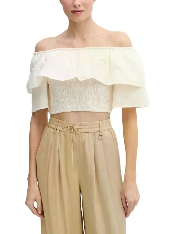 GAUDI Shirred Panel Top - Neutrals