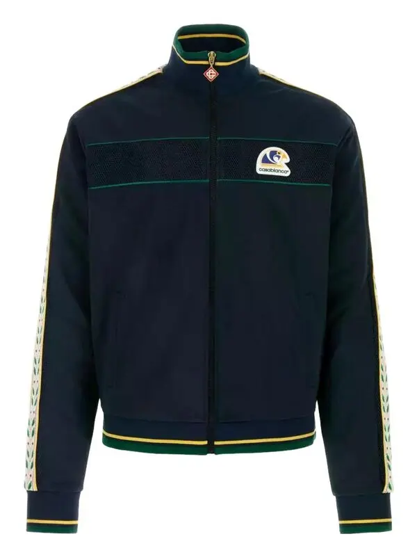 Casablanca Logo-patch Mesh-panel Track Jacket - Blue