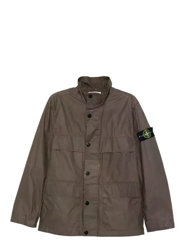 Stone Island Waxed Canvas Field Jacket - Brown