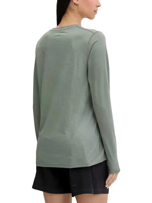 Fjallraven Abisko Logo-motif Long-sleeve T-shirt - Green