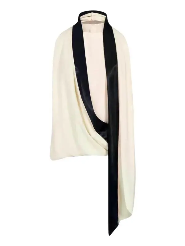 Alberta Ferretti Draped Halter Neck Top - Neutrals