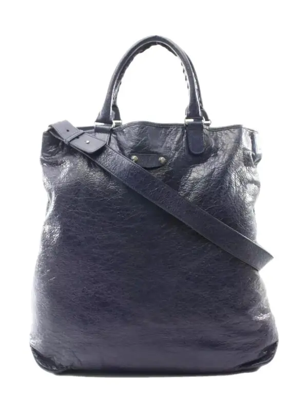 Balenciaga Leather Tote Bag - Blue