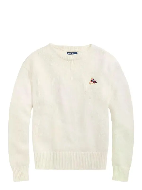 Polo Ralph Lauren Embroidered Knit Sweater - Neutrals