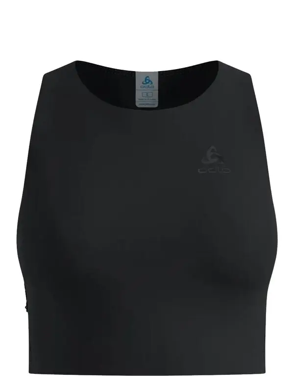 ODLO Logo Print Sleeveless Top - Black