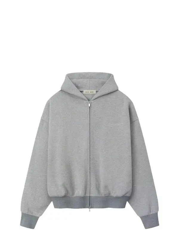 Fear Of God Signature Classic Zip-up Hoodie - Grey