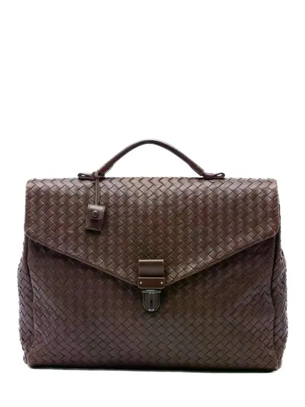 Bottega Veneta Nappa Intrecciato Briefcase - Brown