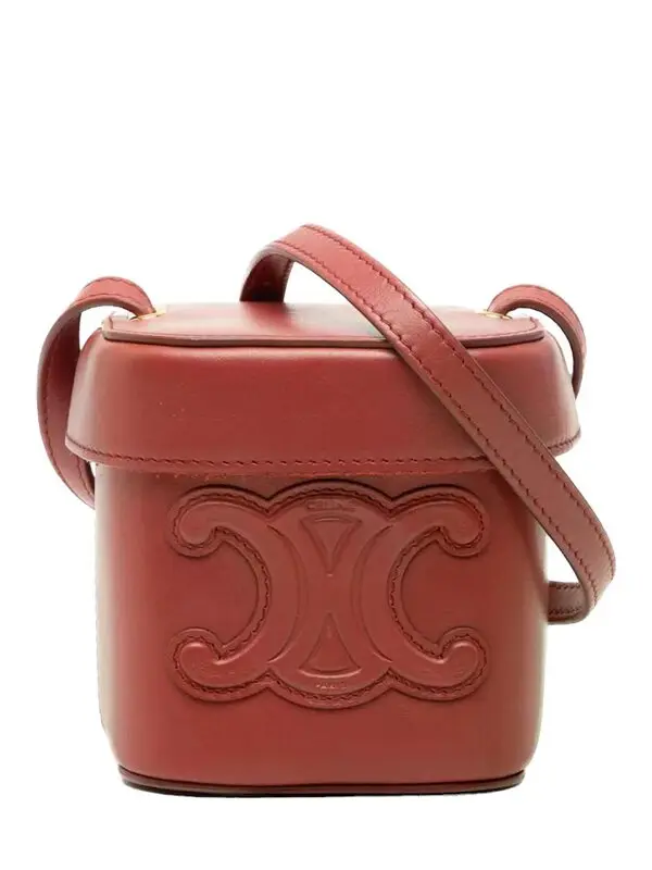 Celine Small Calfskin Triomphe Box Bag - Red