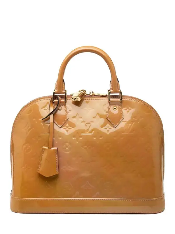 LOUIS VUITTON Monogram Vernis Alma Pm Handbag - Brown