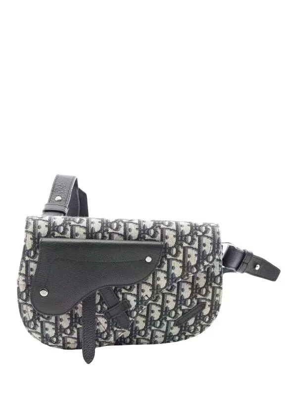 Dior Oblique Canvas Saddle Messenger Bag Crossbody Bag - Blue