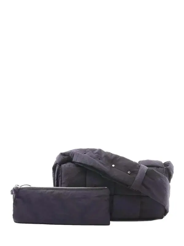 Bottega Veneta 2012-2026 Nylon Intrecciato Padded Cassette Crossbody Bag - Blue