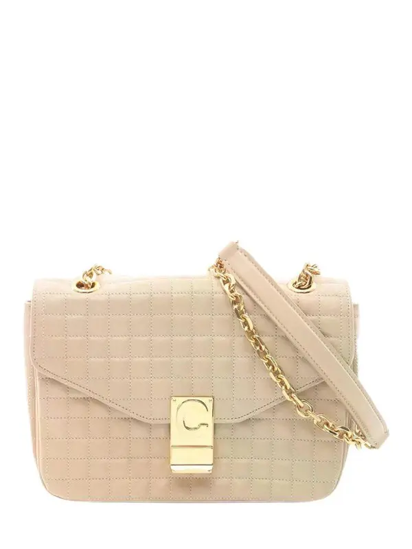 Celine Medium Quilted C Crossbody Bag - Neutrals