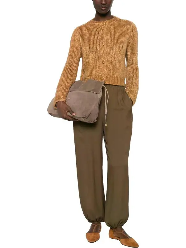 FORTE_FORTE Chunky Knit Button-up Cardigan - Brown