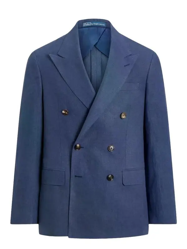 Polo Ralph Lauren Double-breasted Linen Jacket - Blue