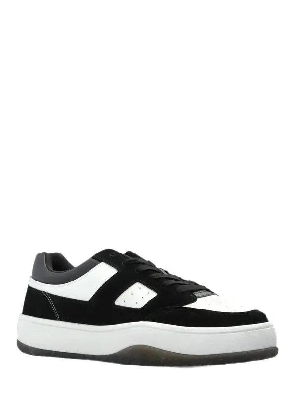 DIESEL® S-d-long Leather Low-top Sneakers - Black