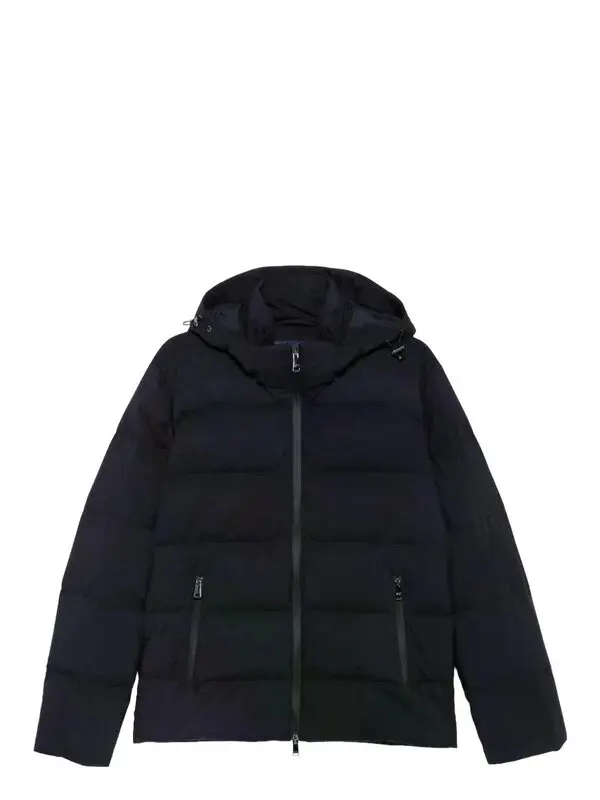 Paul & Shark Hooded Quilted Jacket - Blue