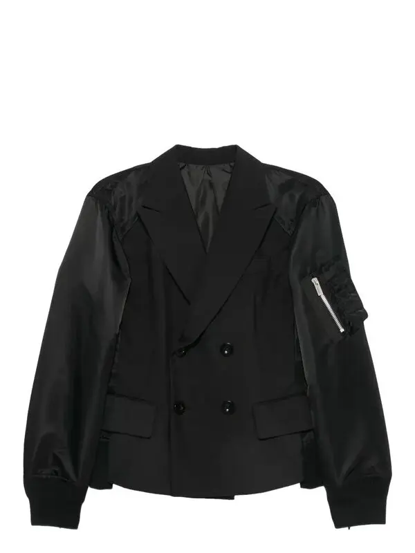 Sacai Double-breasted Jacket - Black