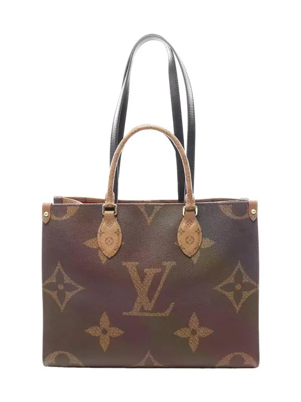 LOUIS VUITTON Monogram Reverse Giant Onthego Mm Satchel - Brown