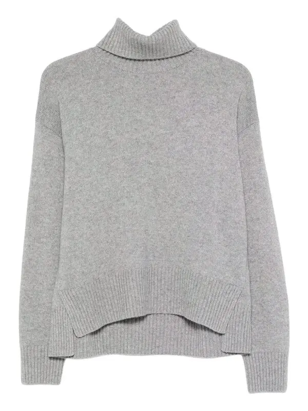 Peserico Ribbed-trim Turtleneck Sweater - Grey