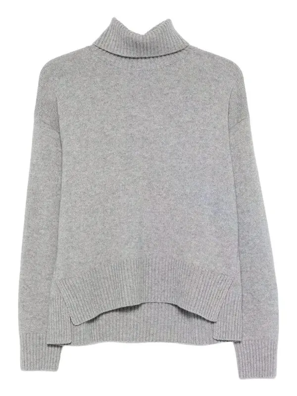 Peserico Ribbed-trim Turtleneck Sweater - Grey