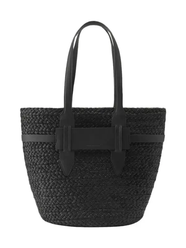 Helen Kaminski Woven Raffia Tote Bag - Black