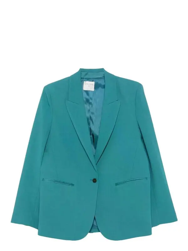 FORTE_FORTE Single-breasted Notched Lapel Jacket - Blue