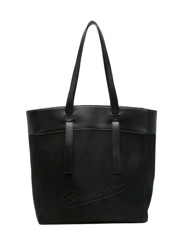Borsalino Embroidered Logo Tote Bag - Black