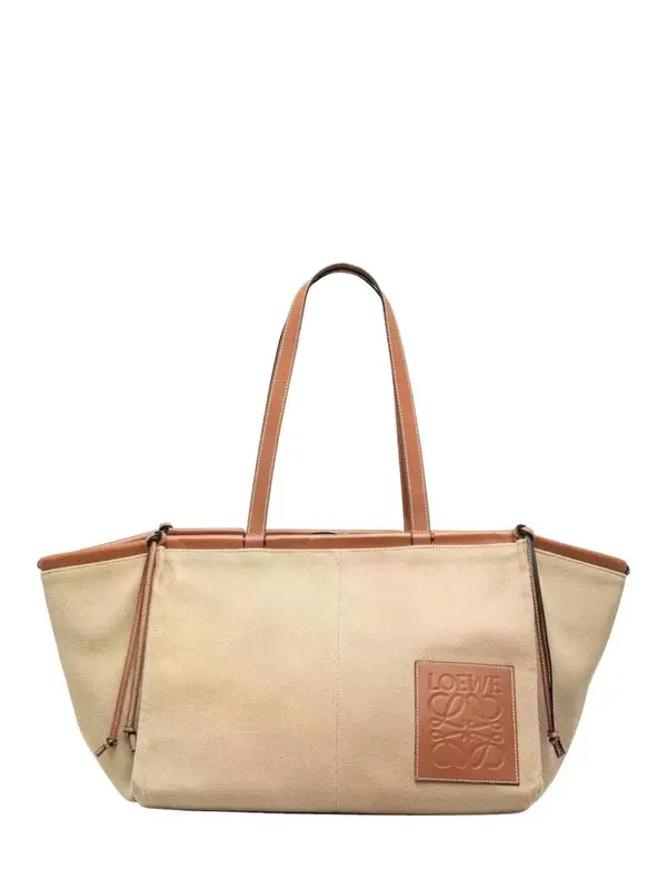 Loewe 2019 Large Canvas Cushion Tote Bag - Brown