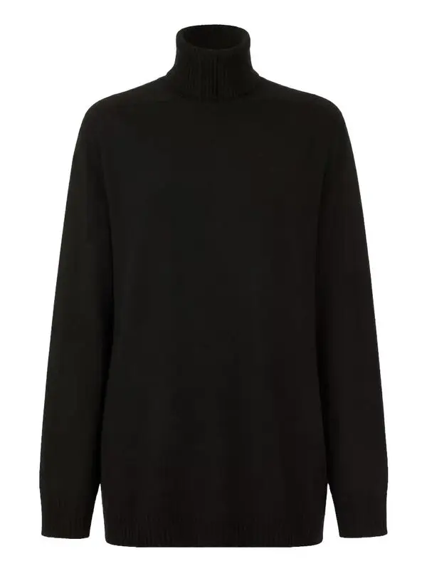Rick Owens High-neck Virgin Wool Sweater - Black