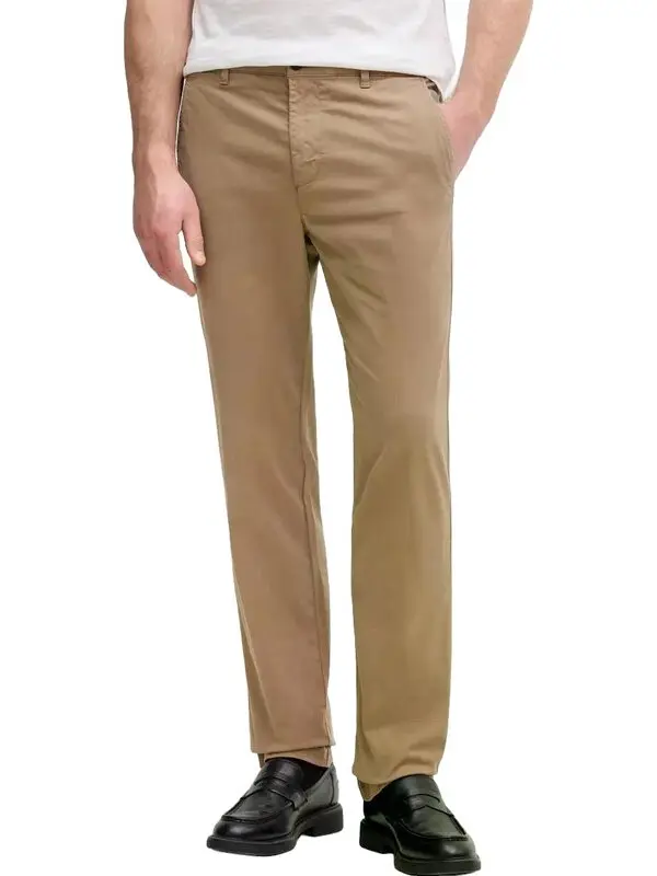 BENETTON Straight Leg Trousers - Brown