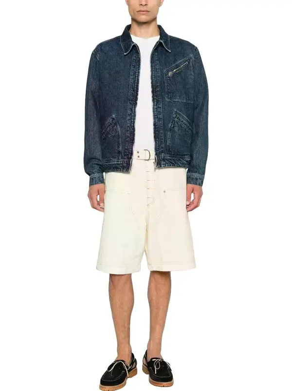 Kenzo Signature Utility Logo-embroidered Denim Jacket - Blue