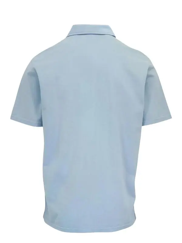 Peter Millar Knit-texture Short-sleeved Polo Shirt - Blue
