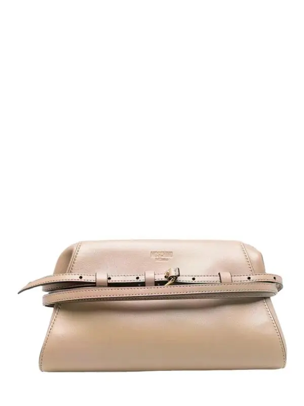 Moschino Buckle Detail Clutch Bag - Neutrals