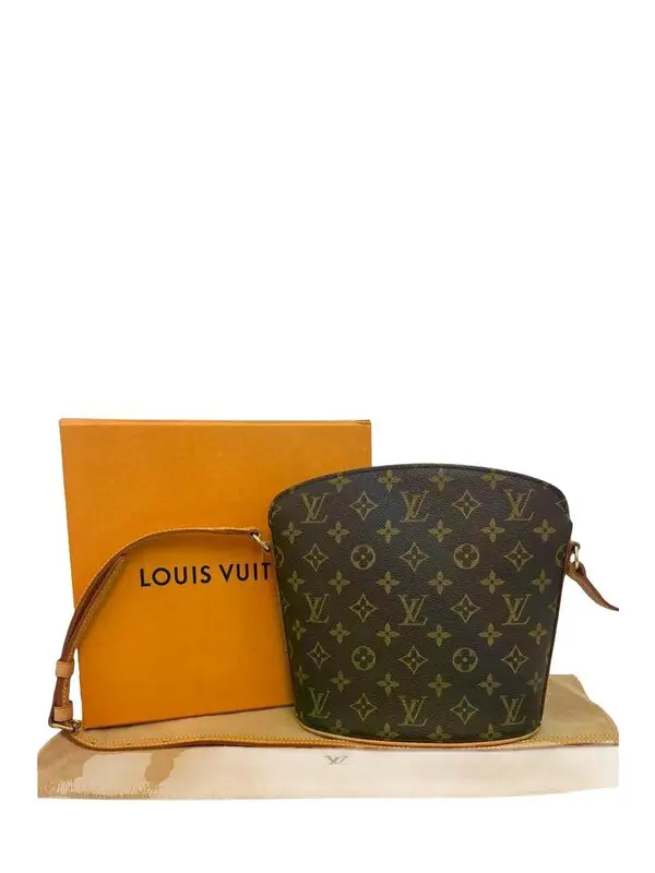 LOUIS VUITTON Monogram Drouot Crossbody Bag - Brown