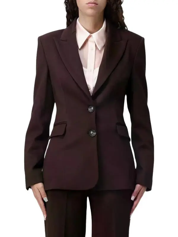 HANITA Single-breasted Peaked-lapel Blazer - Brown
