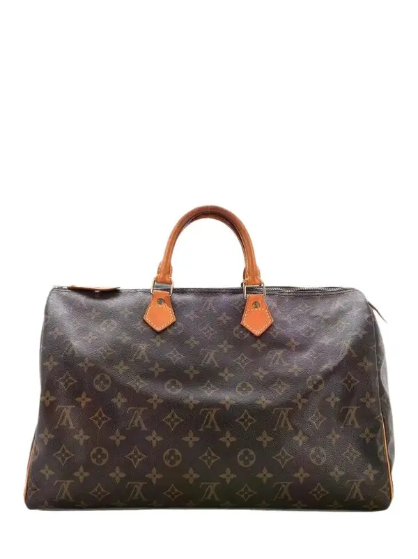 LOUIS VUITTON Speedy Monogram Canvas 40 Satchel - Brown