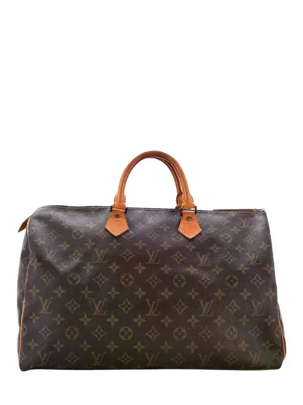 LOUIS VUITTON Speedy Monogram Canvas 40 Satchel - Brown