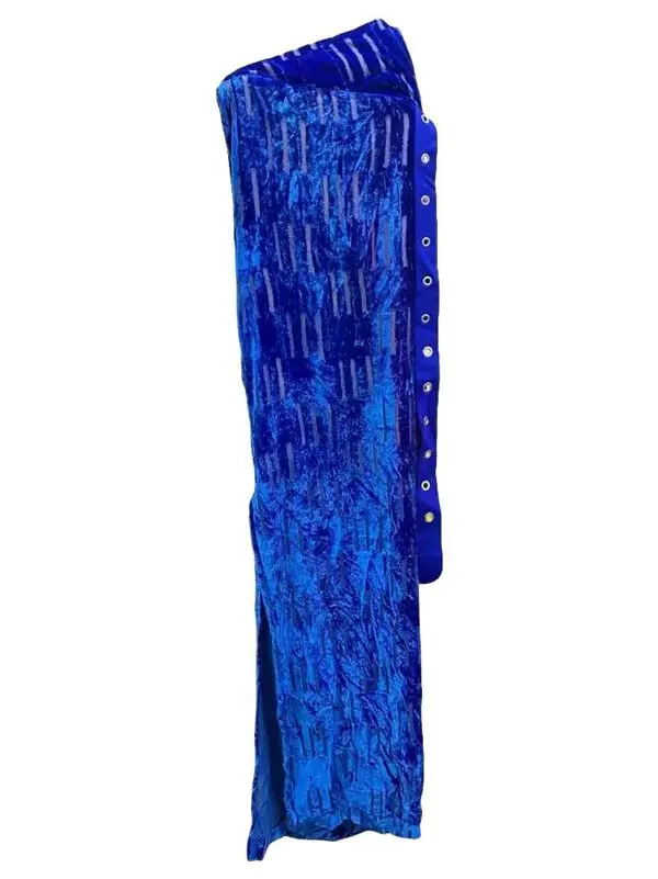 Off-White Shibori Velvet Maxi Dress - Blue