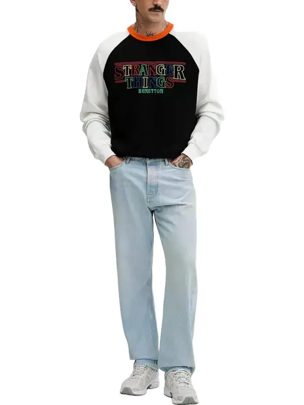 BENETTON Stranger Things Raglan Sweatshirt - Black