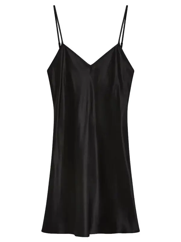 Bondi Born Como Bias-cut Slip Mini Dress - Black