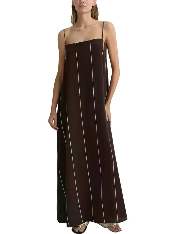 Bondi Born Mocha Silk Maxi Dress - Brown