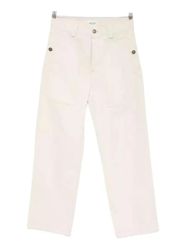 MARANT ETOILE Ermina Logo Patch Jeans - Neutrals