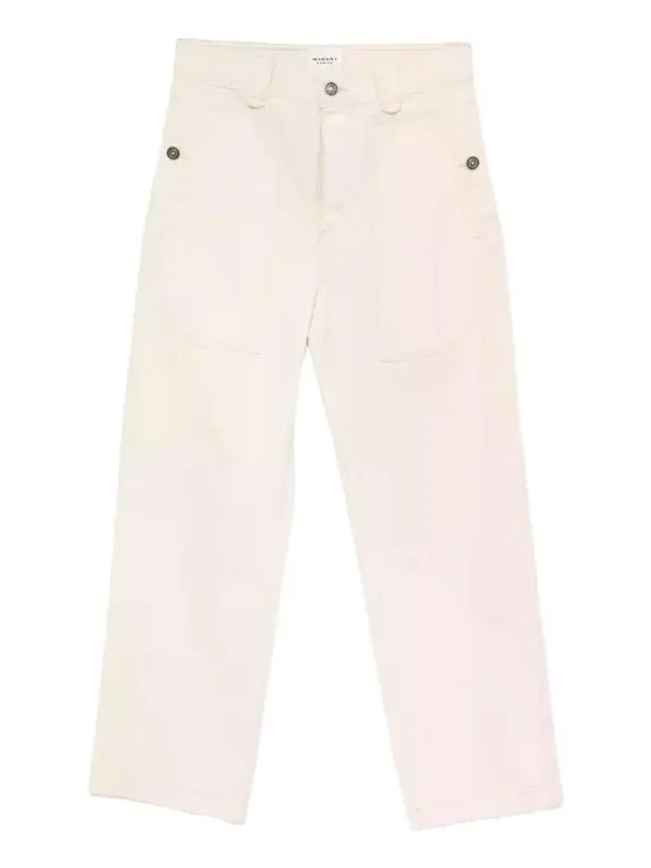 MARANT ETOILE Ermina Logo Patch Jeans - Neutrals