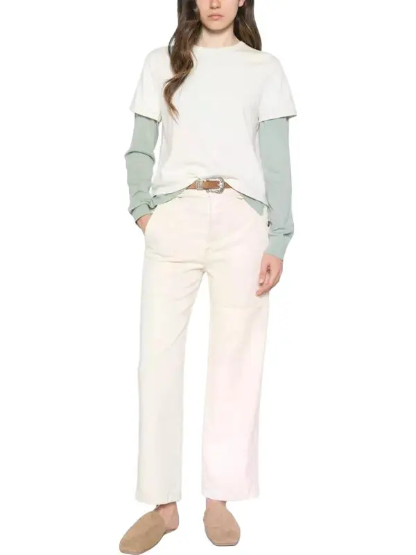 MARANT ETOILE Ermina Logo Patch Jeans - Neutrals
