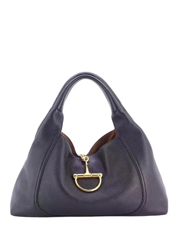 Gucci Softbit Leather Maxi Hobo Bag - Black