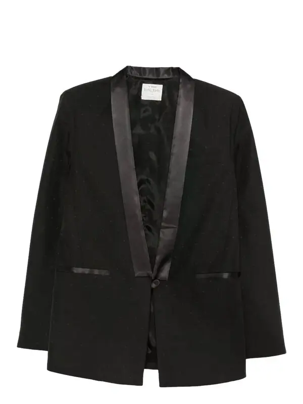 FORTE_FORTE Shawl Lapel Blazer - Black