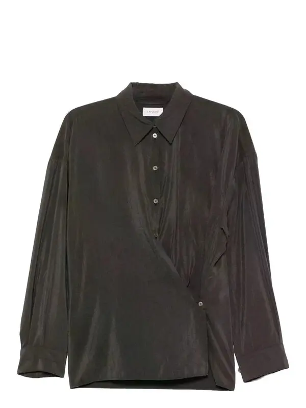 LEMAIRE Twisted Straight-collar Shirt - Brown