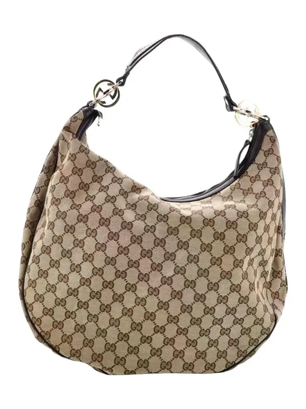 Gucci Twins Gg Canvas Large Hobo Bag - Brown